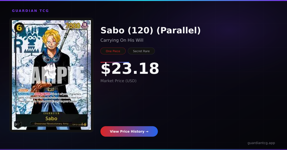 Sabo (120) (Parallel) (SR) #OP13-120 — $24.05 | Guardian TCG